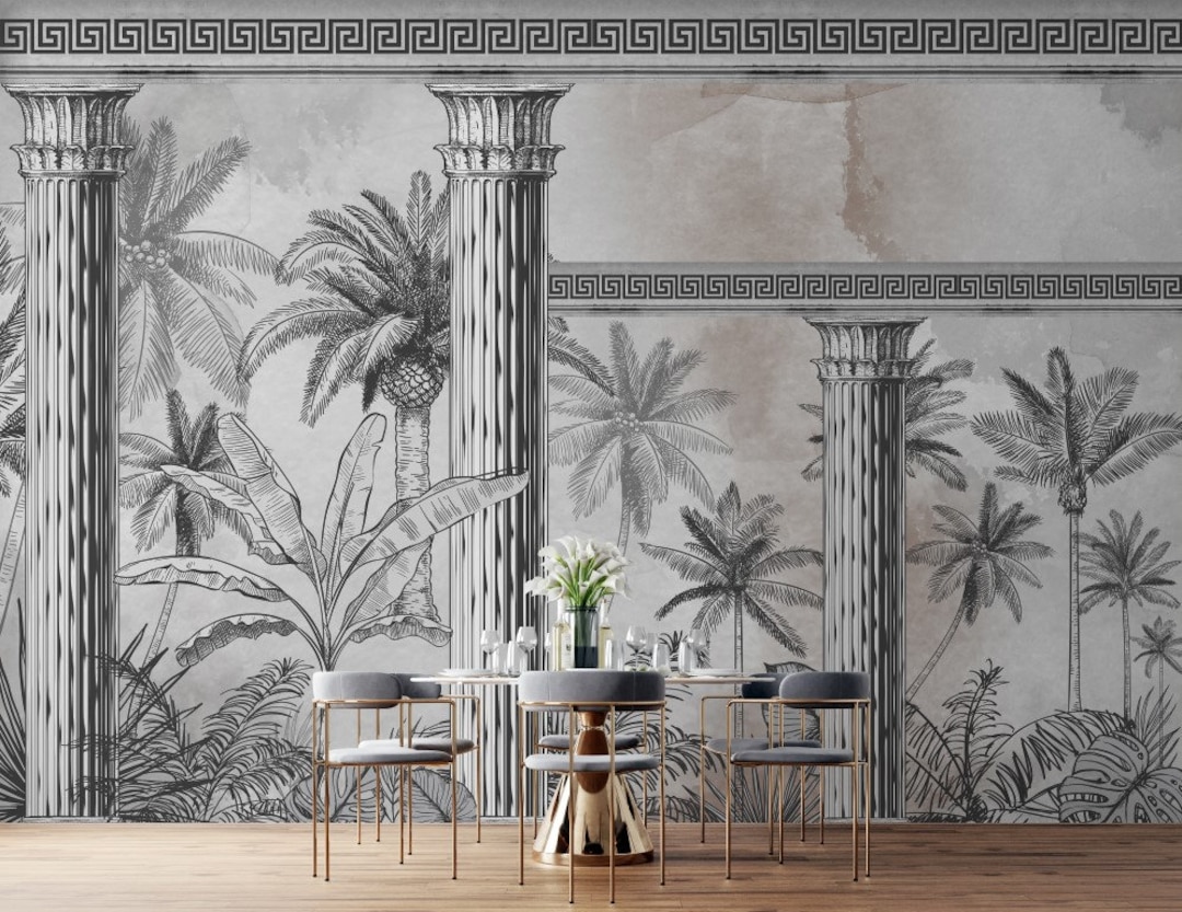 Historical Roman Columns Wallpaper / Art Drawing Wallpaper / Vintage ...