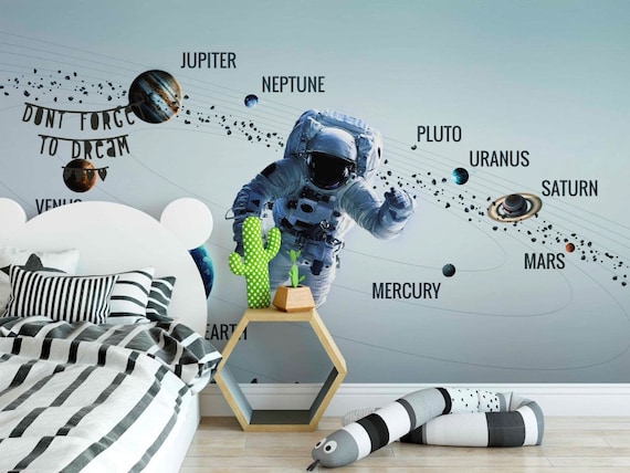 Retro Astronautenbehang