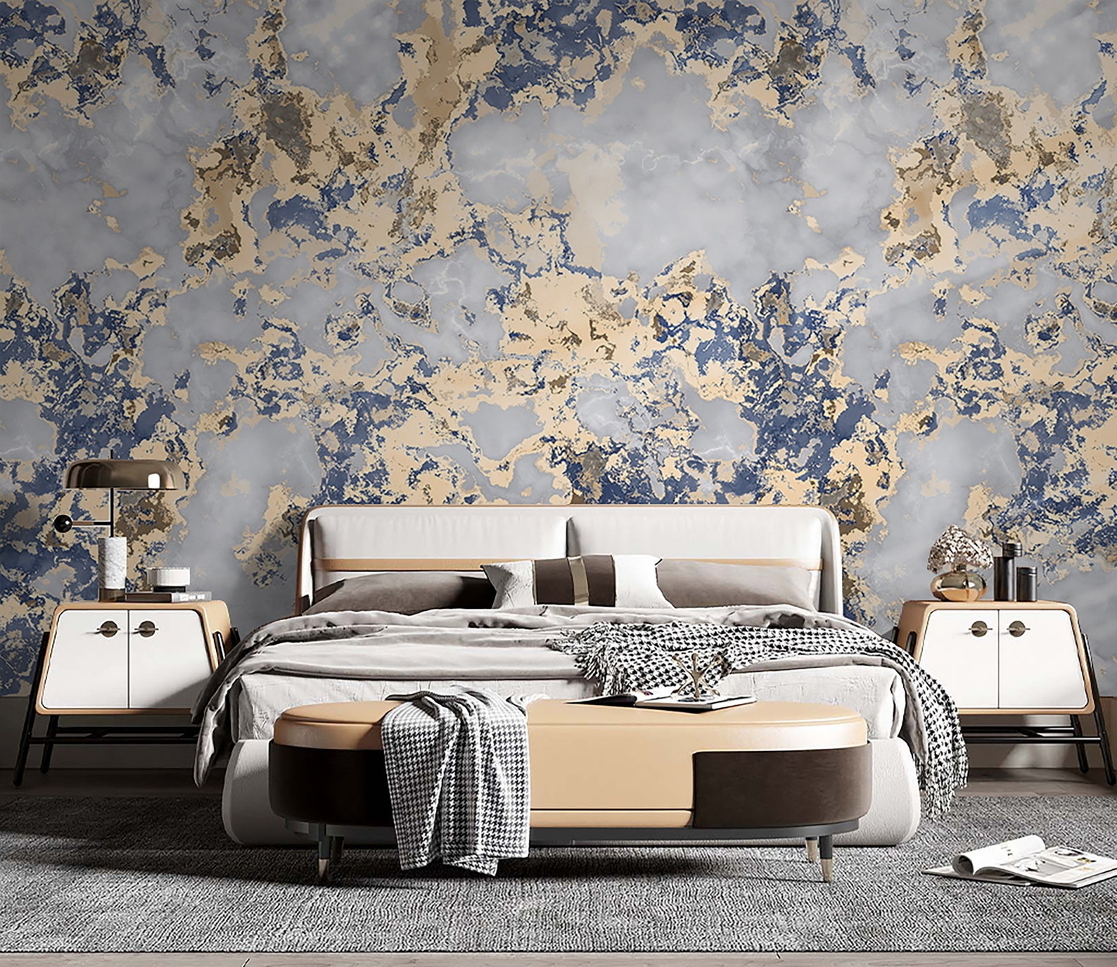 Granite Stone Pattern Wallpaper Visual Arts Wall Decor Luxury - Etsy