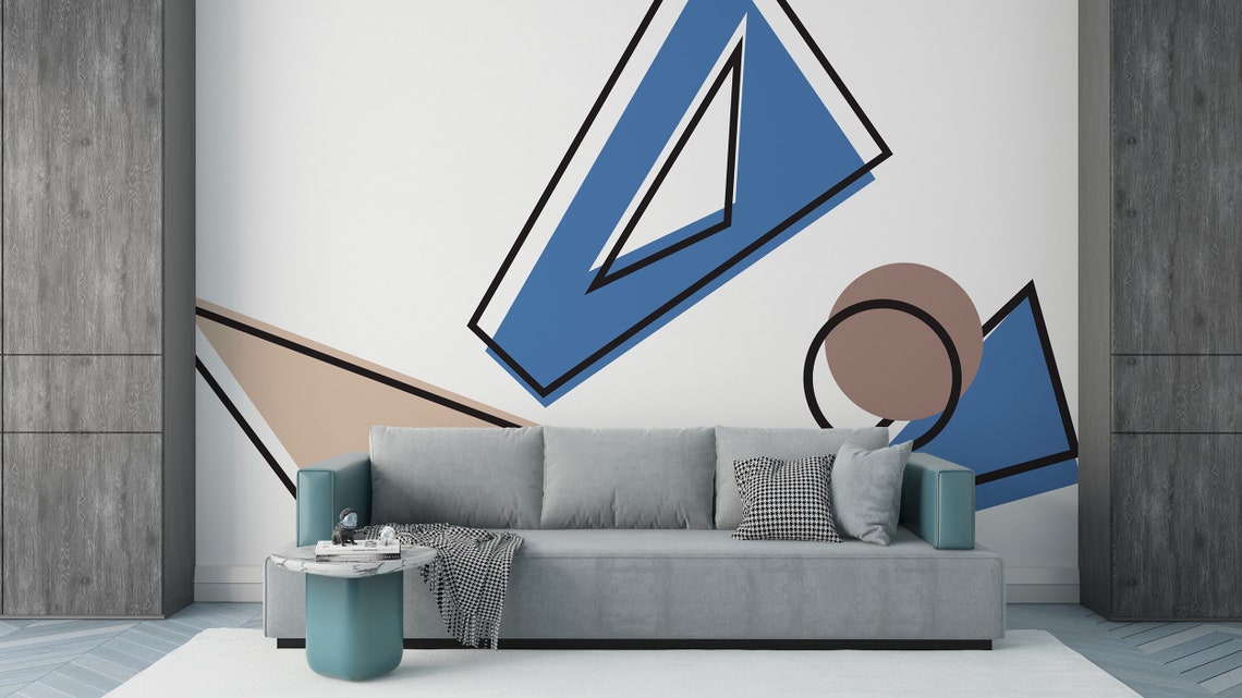 Triangle Ambiance Wallpaper Modern Sophistication Wall Decor Removable ...