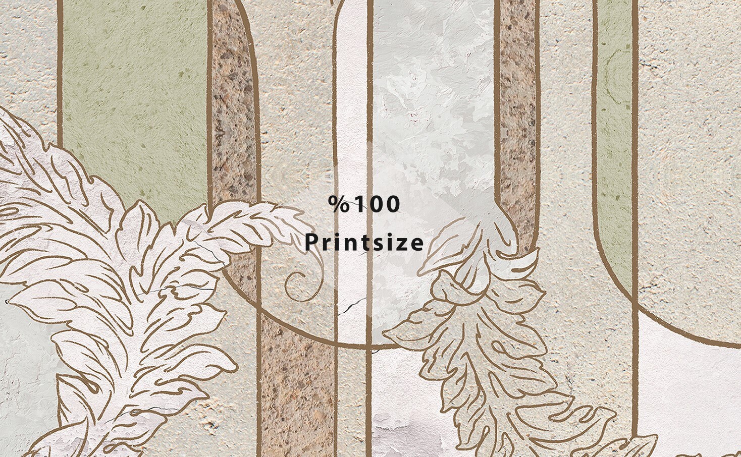 Rococo Style Wallpaper / Geometric Shape Wallpaper / Concrete - Etsy