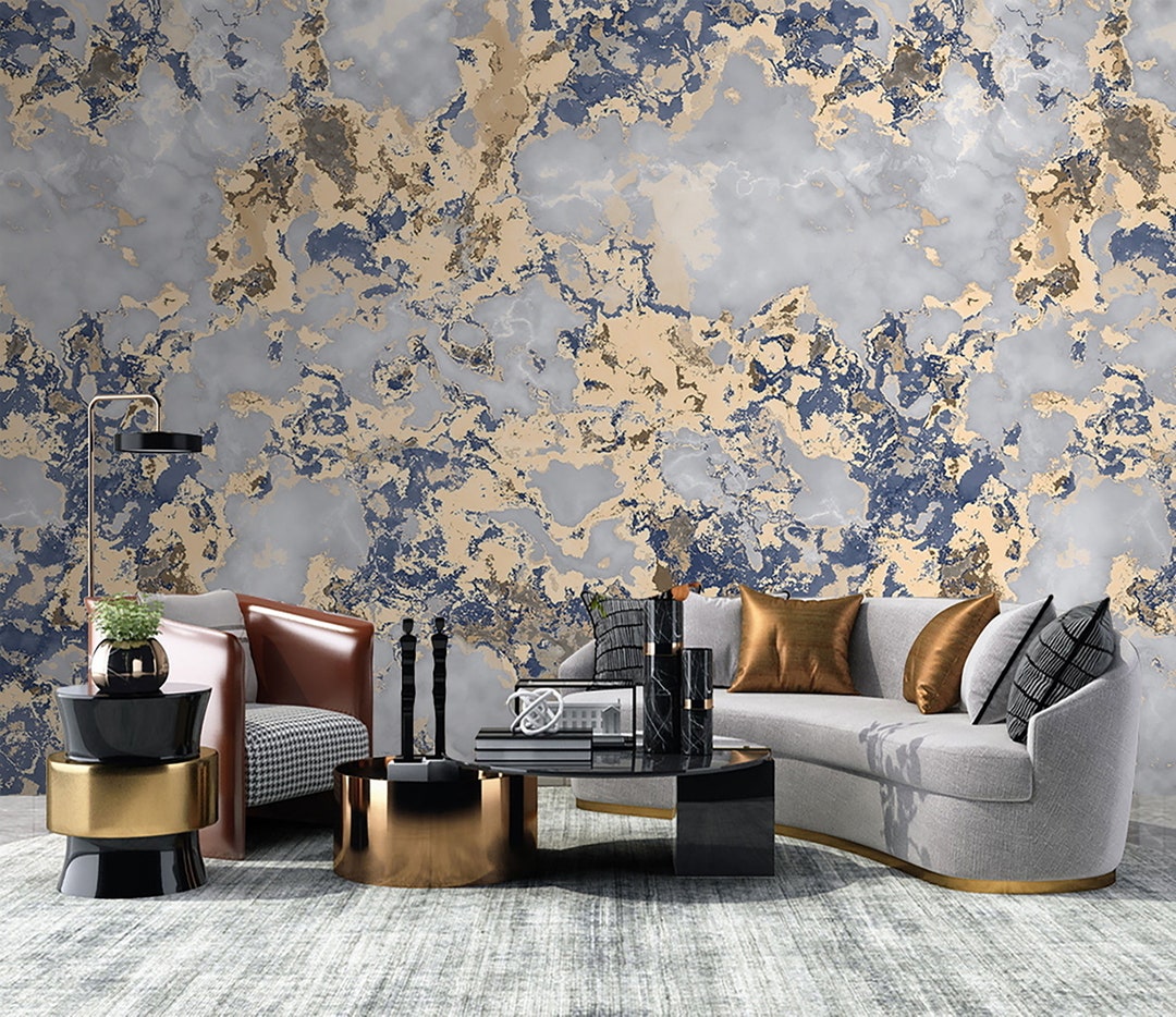 Granite Stone Pattern Wallpaper Visual Arts Wall Decor Luxury Peel and ...