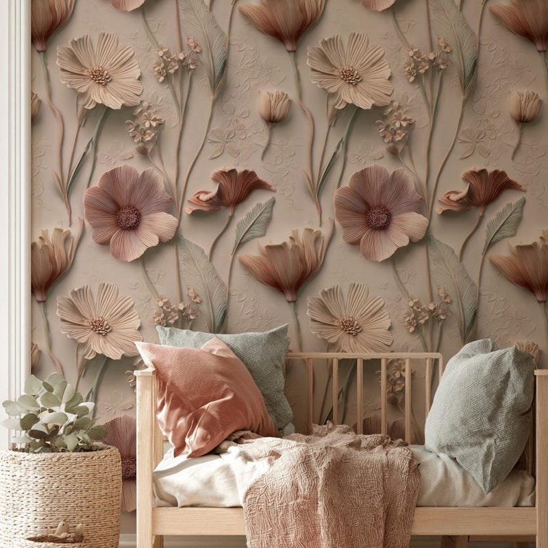 Relief Wallpaper - Etsy