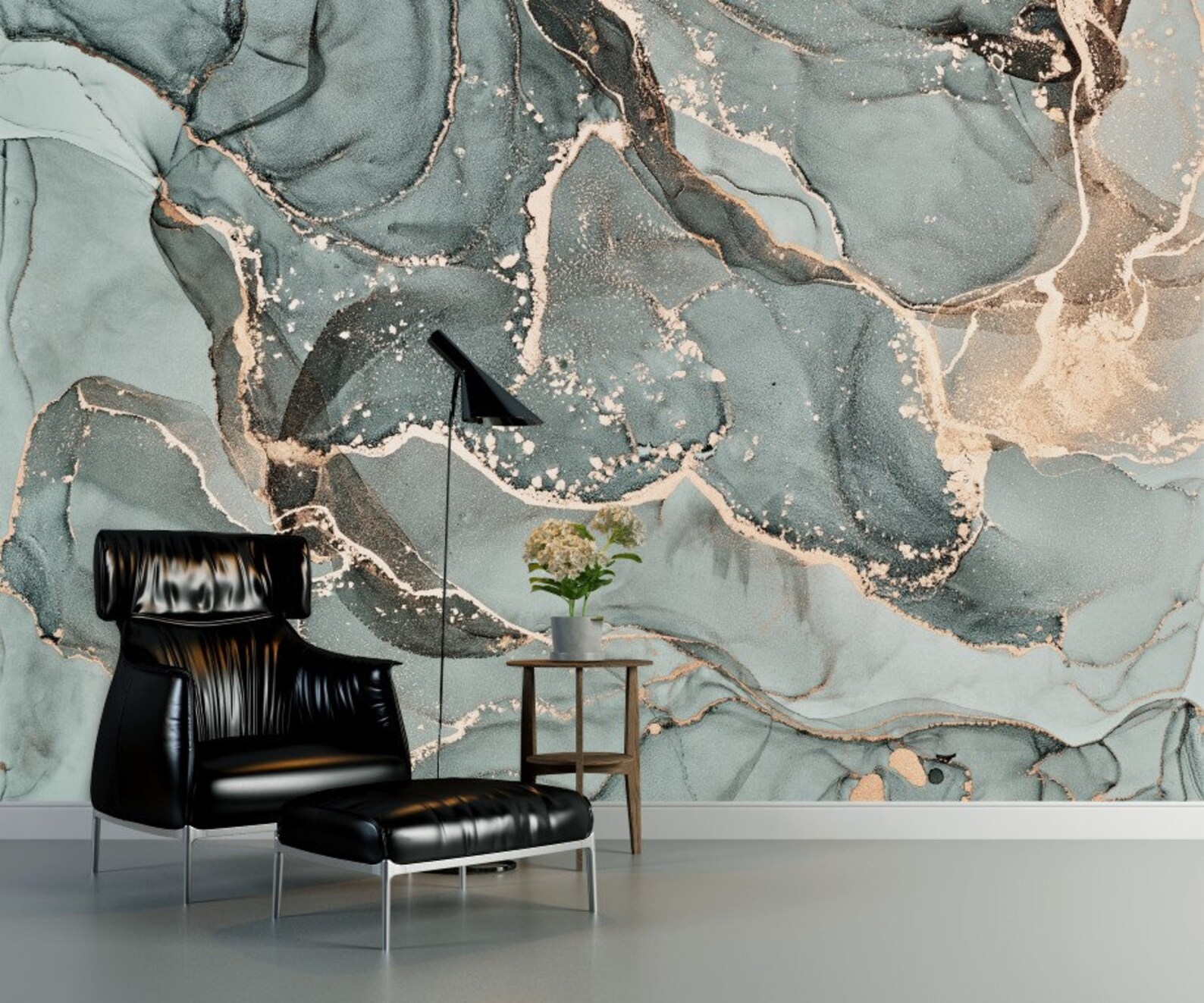 Ink Paint Wallpaper / Abstract Wallpaper / Luxury Wallpaper / | Etsy