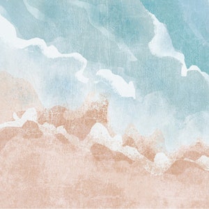 Boho Sea Beach Wallpaper / Art Design Peel and Stick Wallpaper ...