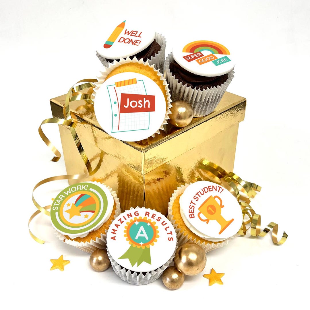 Exam Result, Well Done Cupcakes 6 per Set. UK Nationwide Delivery - Etsy