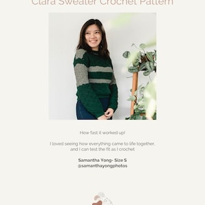 Clara Sweater Crochet Pattern (digital Download Only - PDF Only ...
