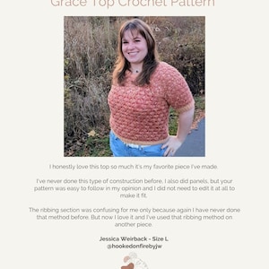 Grace Top Crochet Pattern (digital Download Only - PDF Only) - Etsy