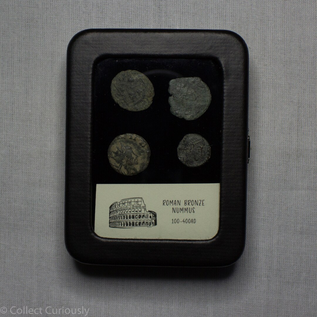 4 Roman Coins in Glass Case - INSANE DEAL - Authentic - Quality - 1500 ...