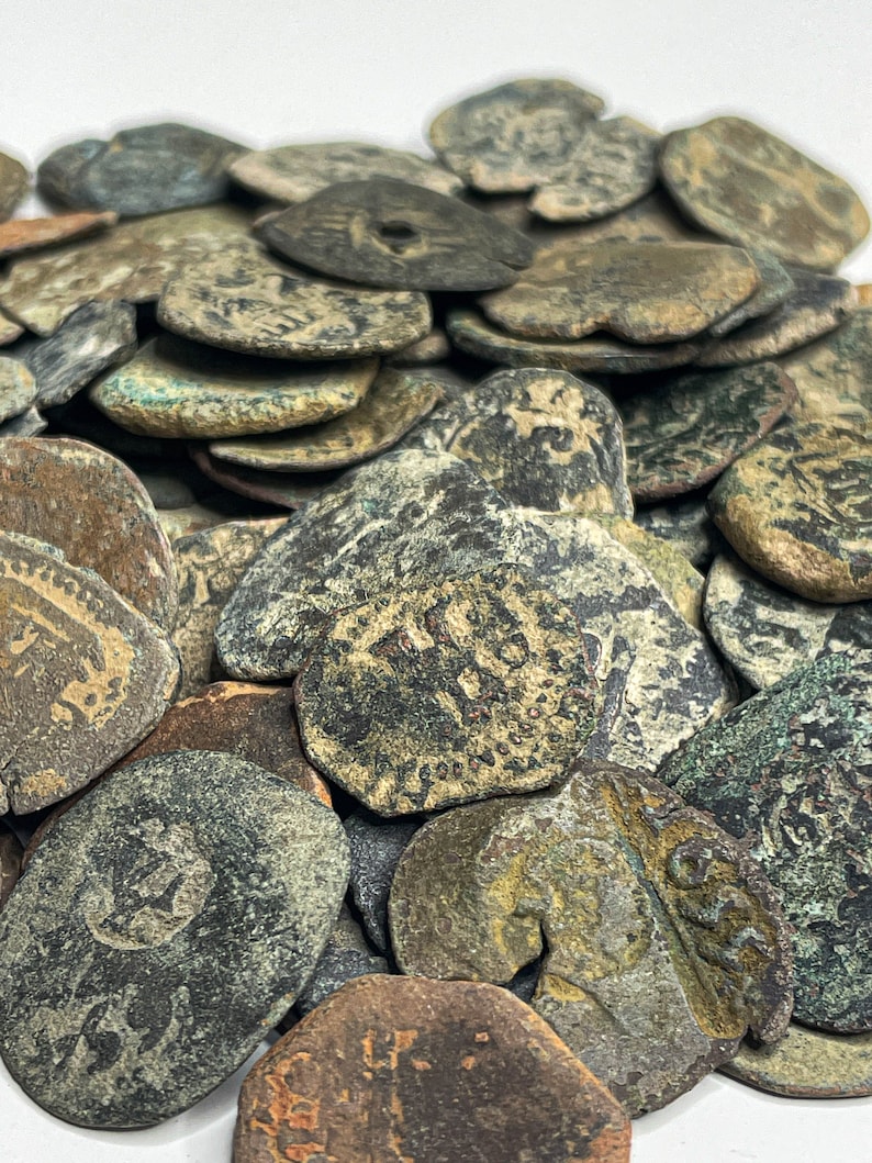 4 Ancient Pirate Coins in Glass Case INSANE DEAL Authentic - Etsy