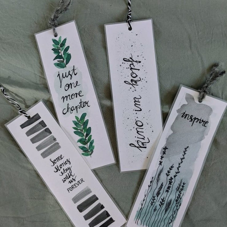 Bookmark Watercolor Design - Etsy