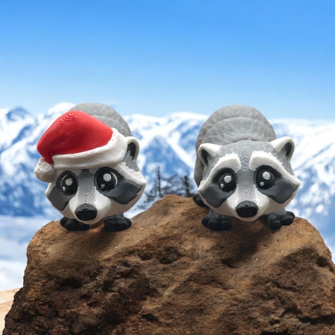 Raccoons - 3d Printed Articulated Mini Raccoons-2 Pack - Etsy