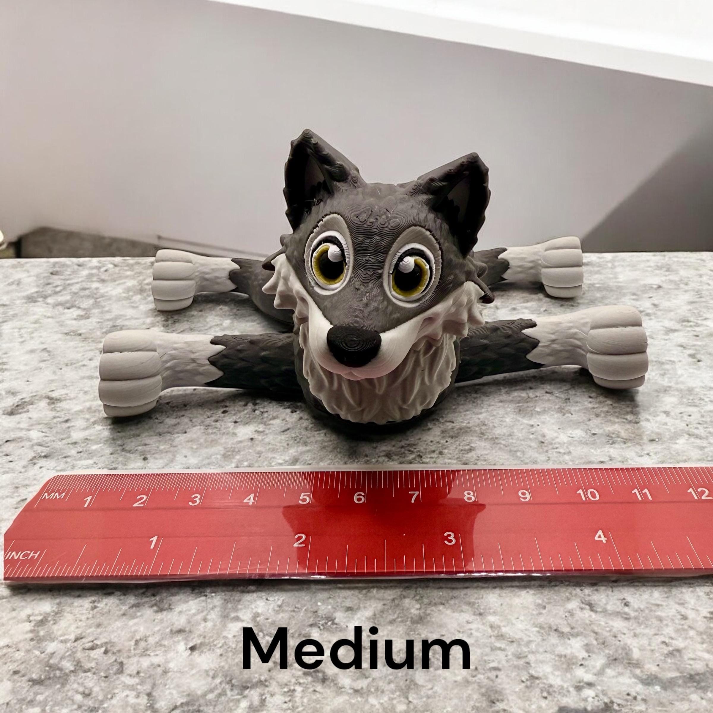 Wolf - 3D Printed Articulated Gray Wolf - Etsy