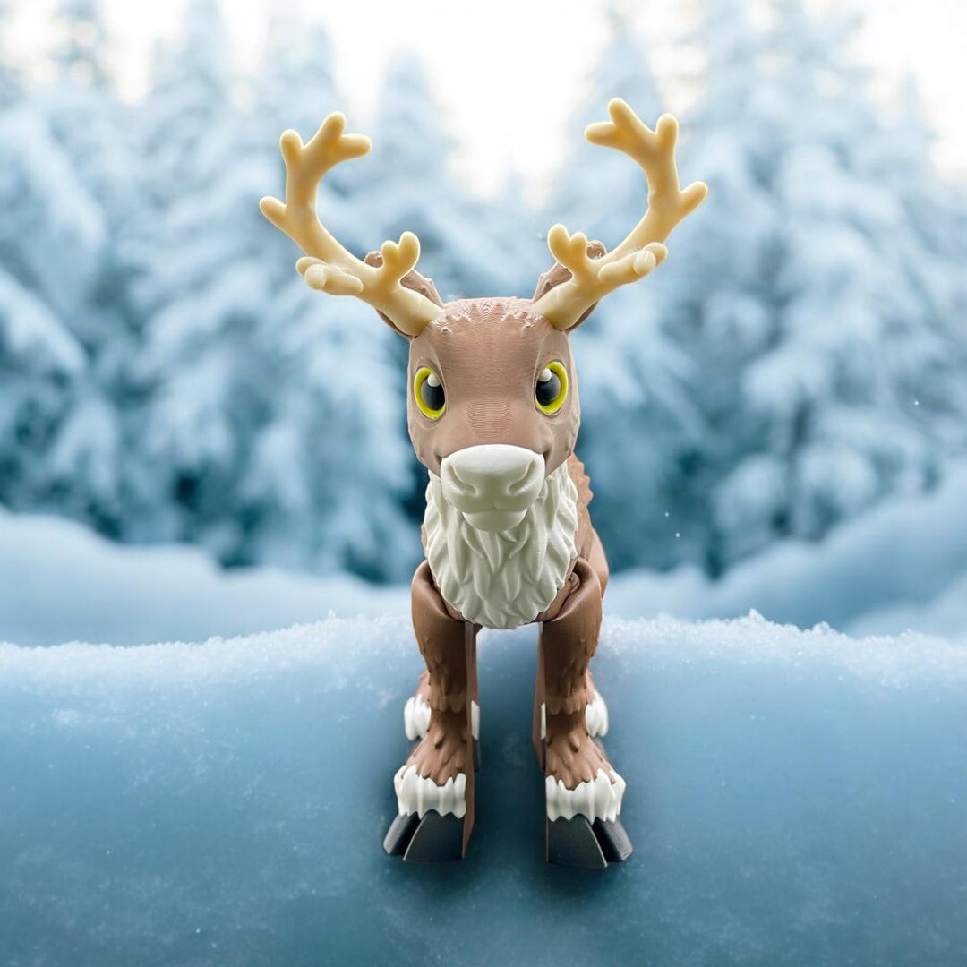 Reindeer - 3D Printed Articulated Reindeer - Etsy