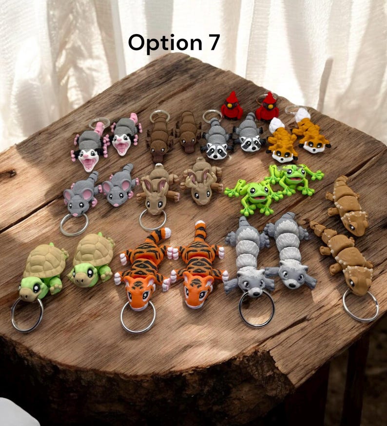 Wild Animals Multipacks -3D Printed Wild Animals Toys and Keychains - Etsy