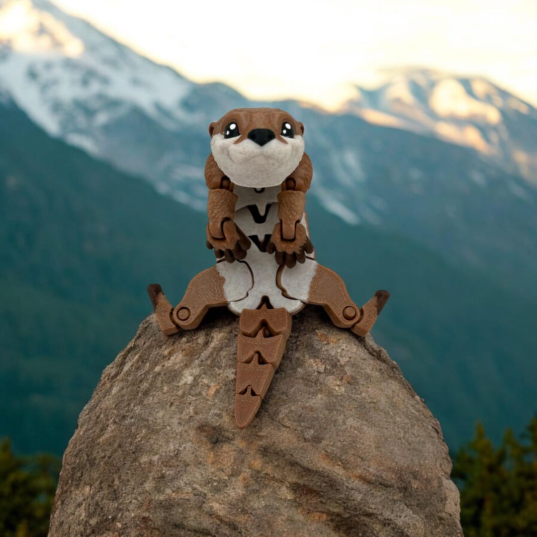 Otter - 3d Printed Articulated Otter - Etsy