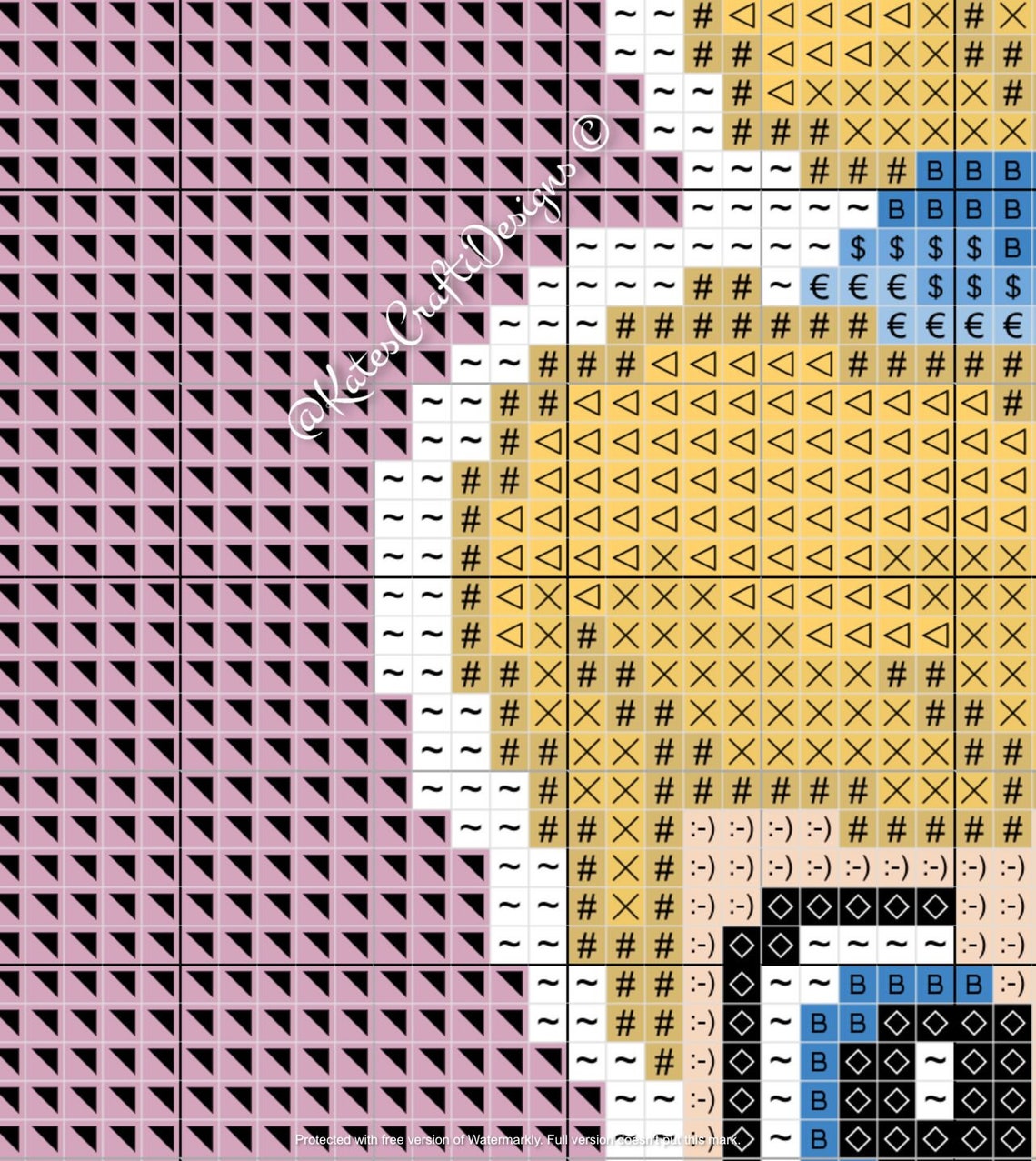 Cinderella Inspired C2C Graphghan Pattern Only - Etsy