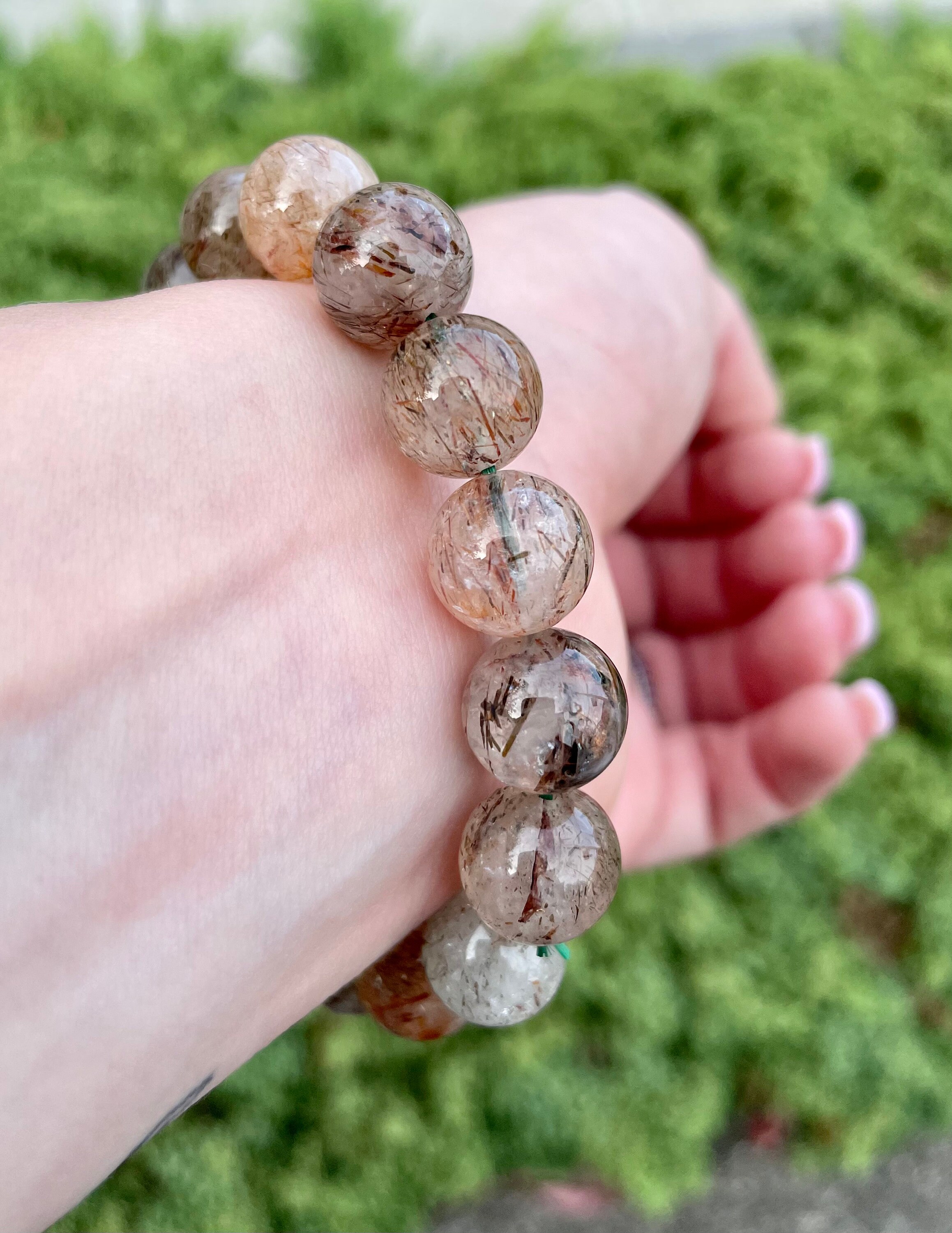 Rutilated Quartz Bracelet - Etsy