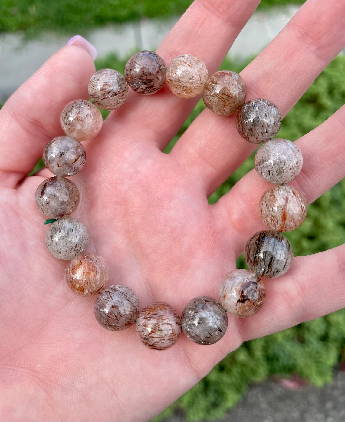 Rutilated Quartz Bracelet - Etsy
