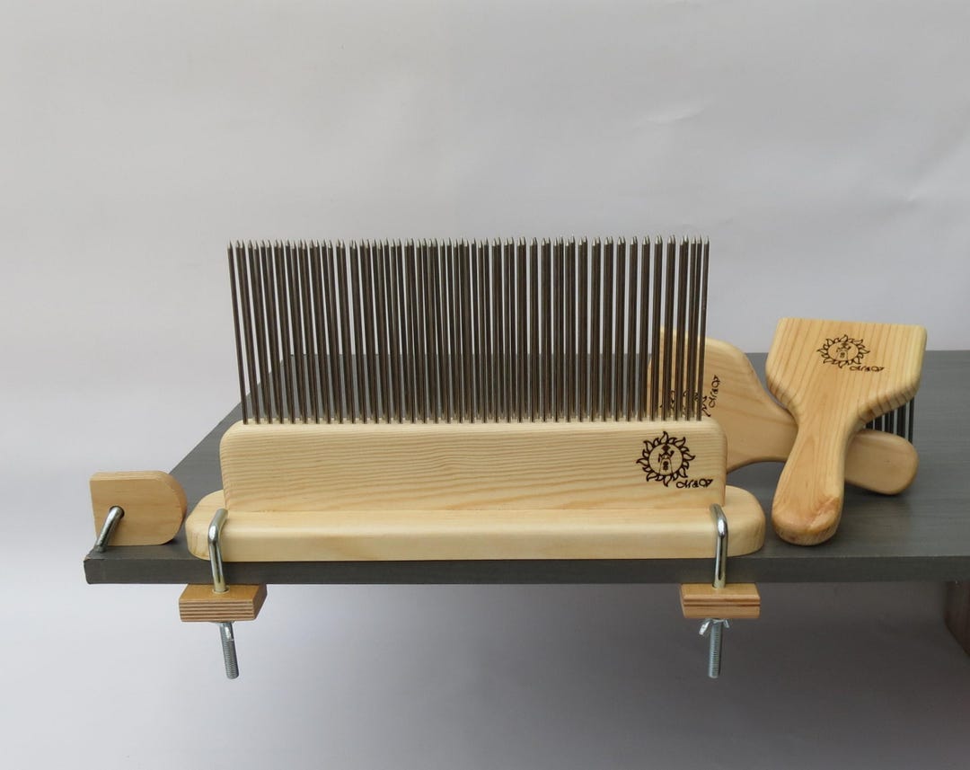 Wool Hackle for Fine Wool Double Row - 27 Cm / 10.65" , Hand Combs ...