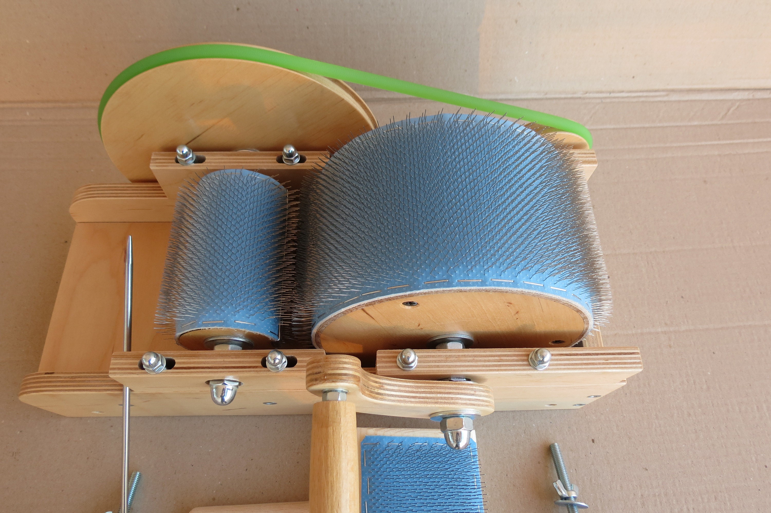 Wooden Mini Drum Carder for Wool Fiber Combing Cardings - Etsy