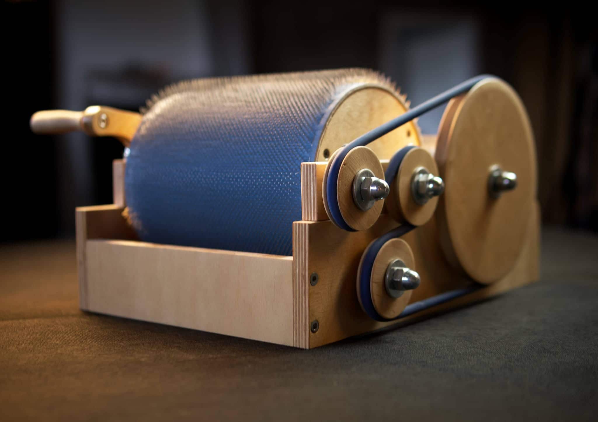 Wooden Drum Carder for Wool Fiber Combing Cardings Blending - Etsy UK