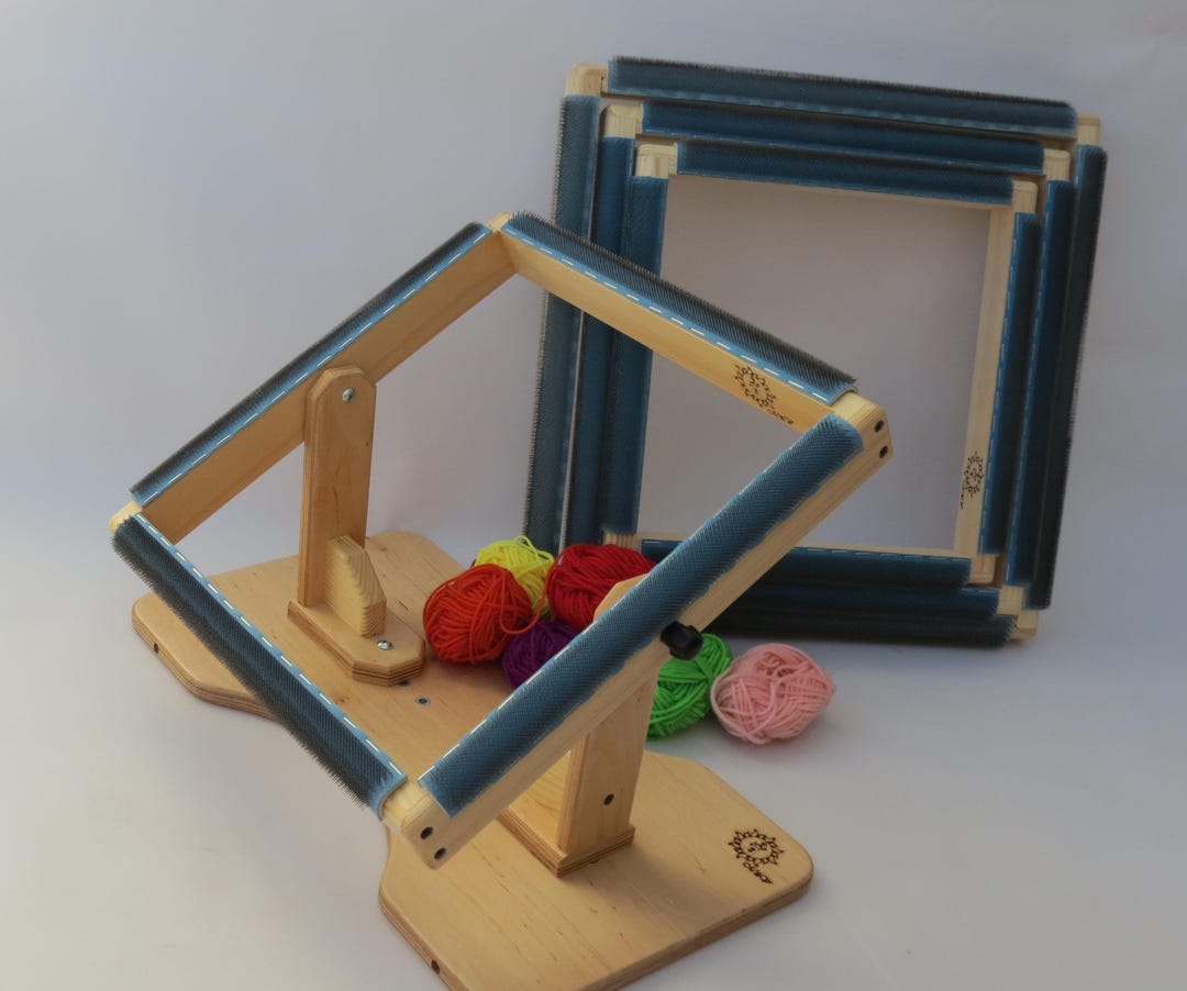 Rug Hooking Frame With Standard Stand Varnished - Wooden Frame for ...