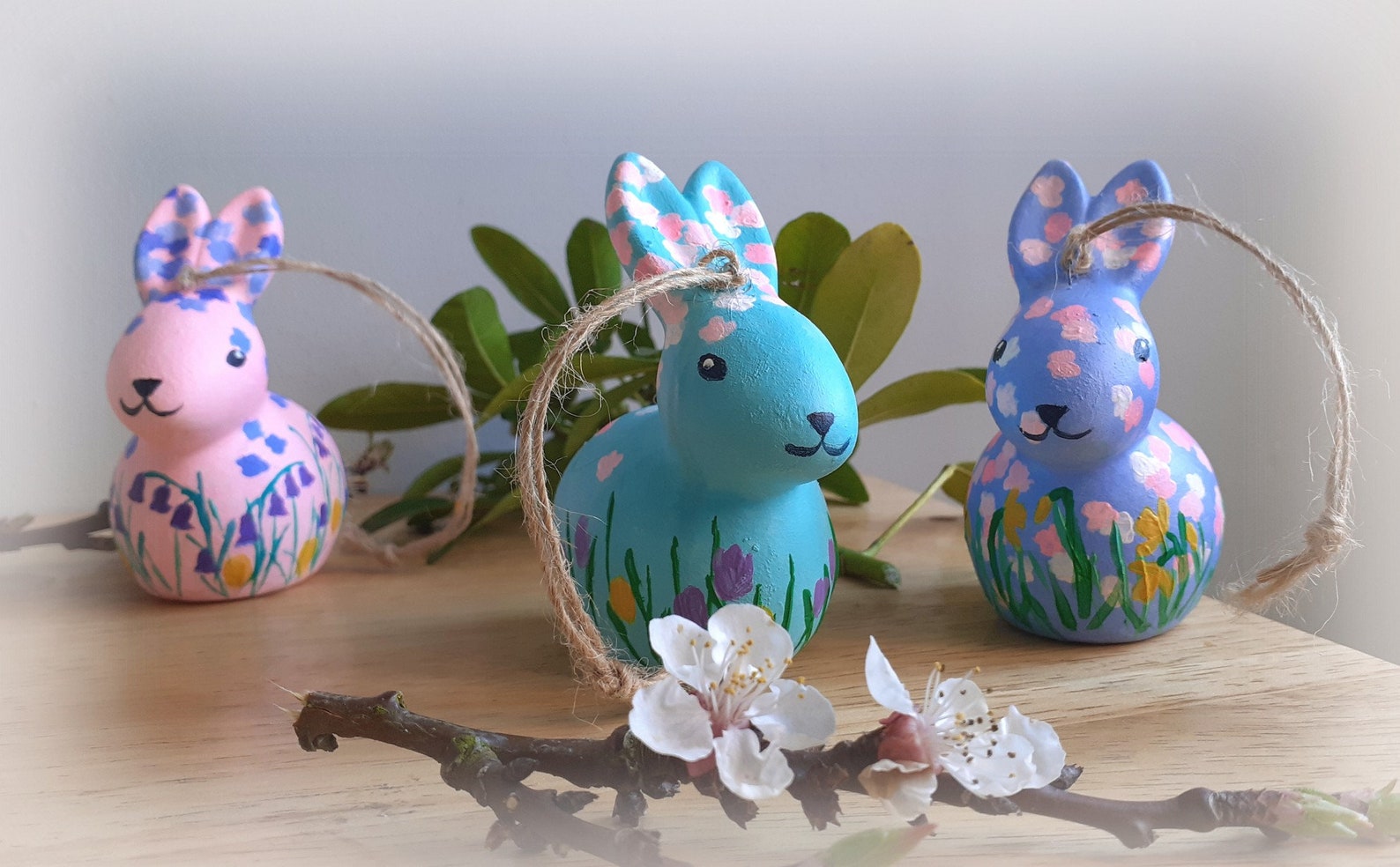 Easter Bunny, Hand Painted, Ceramic Easter Decoration - Etsy