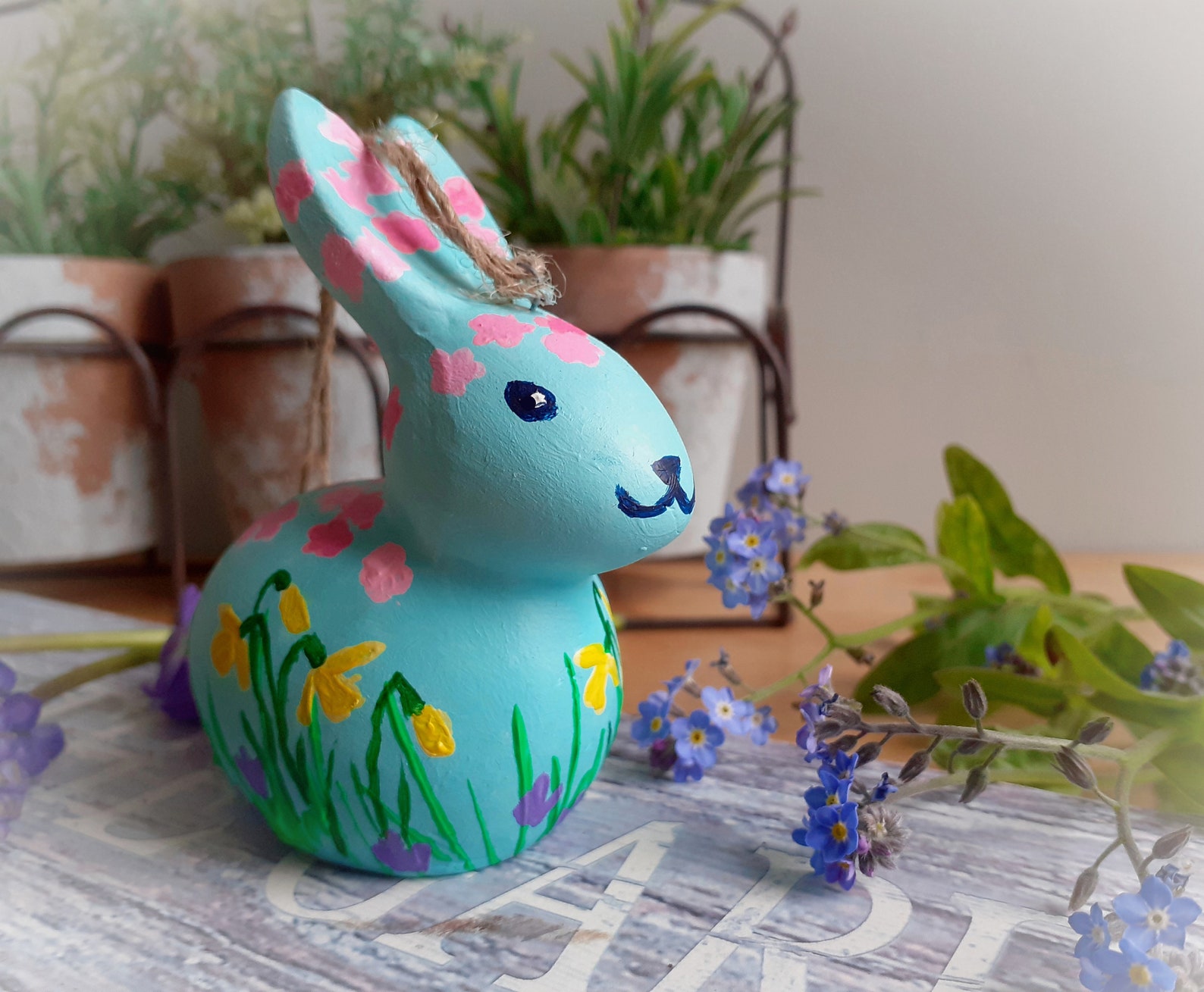 Easter Bunny, Hand Painted, Ceramic Easter Decoration - Etsy