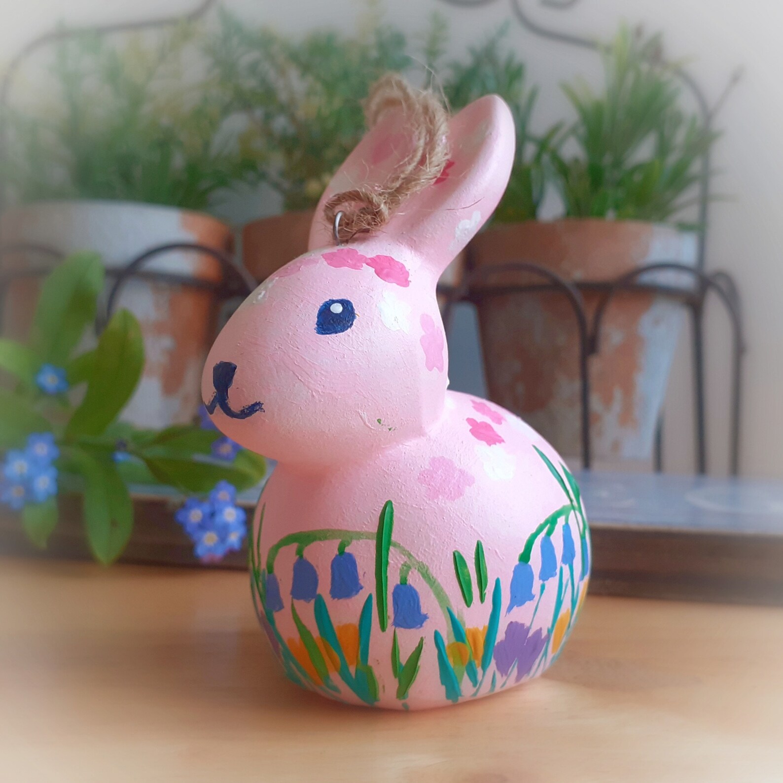 Easter Bunny, Hand Painted, Ceramic Easter Decoration - Etsy