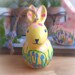 Easter Bunny, Hand Painted, Ceramic Easter Decoration - Etsy