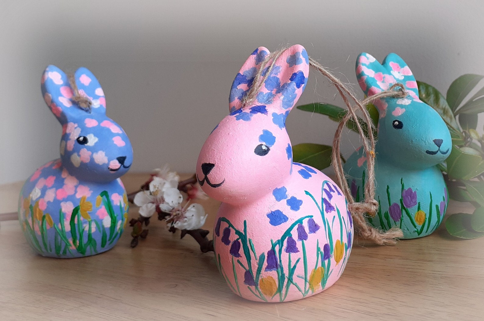 Easter Bunny, Hand Painted, Ceramic Easter Decoration - Etsy