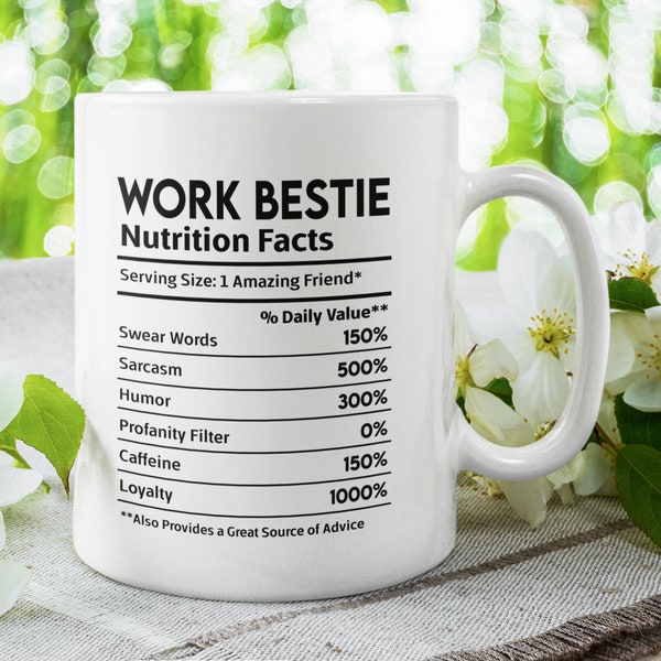 Work Bestie Nutritional Facts - Etsy