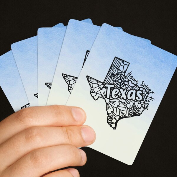 Texas Deck of Cards - Etsy