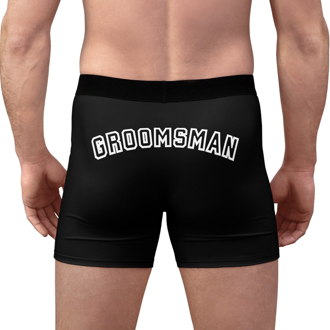 Groomsmen Black Underwear Wedding Boxer Briefs For Bachelor Etsy