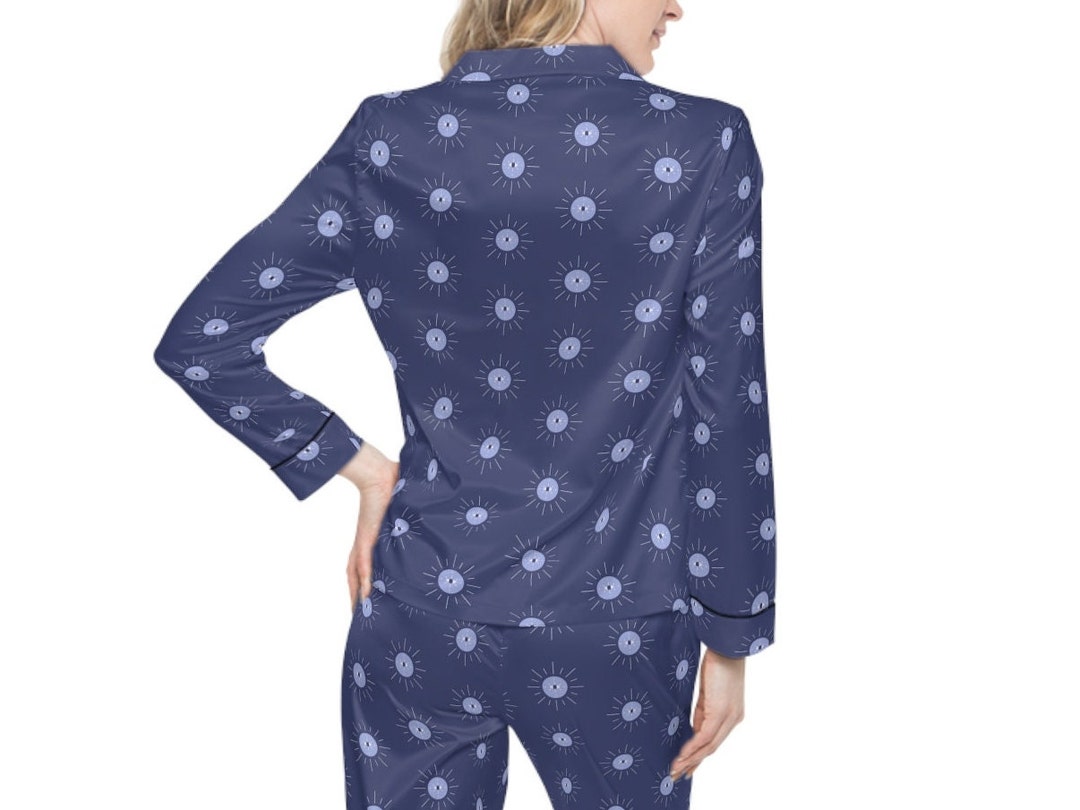 Boho Sun Eye Satin Pyjamas Magic Symbol Spiritual Pjs - Etsy