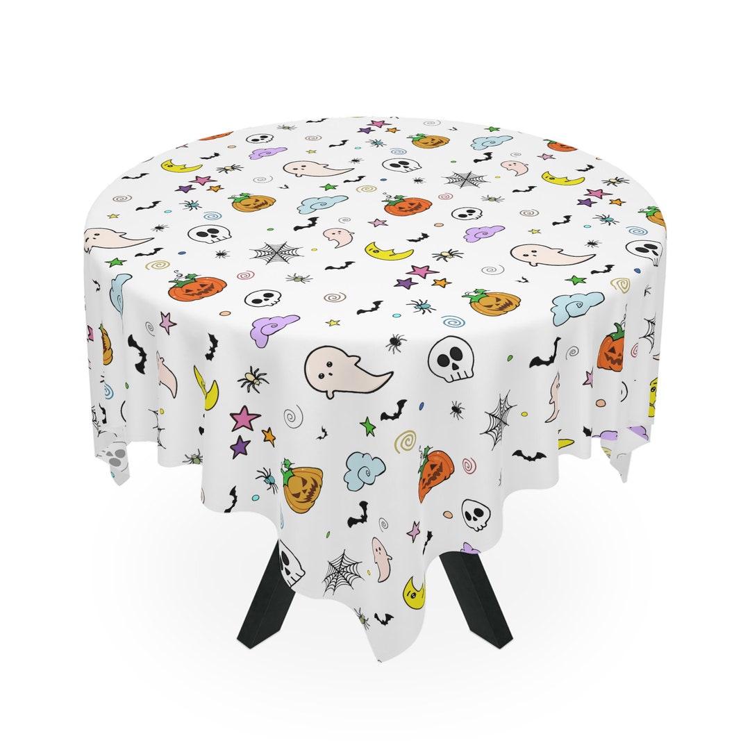 Cute Halloween Table Decoration Cartoon Tablecloth Halloween - Etsy