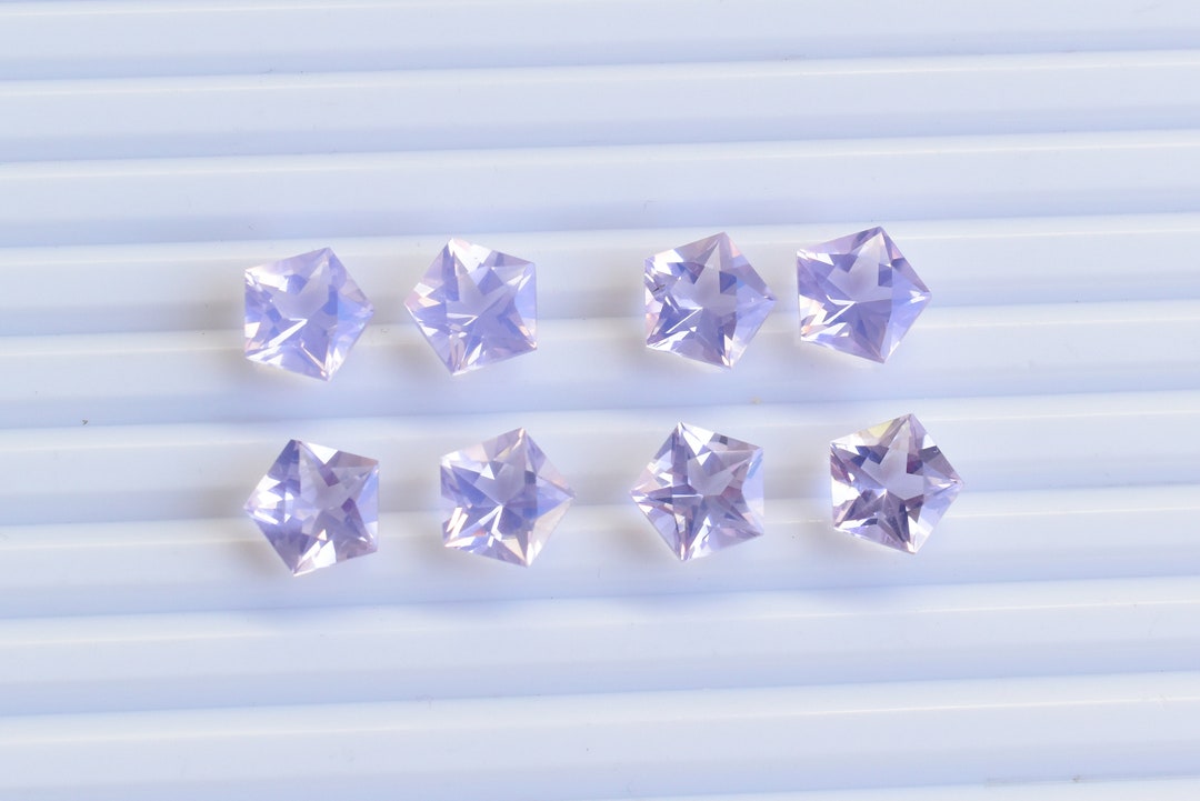 Lavender Quartz Pentagon Star Cut Stone Natural Gemstone Cut From Bahia ...