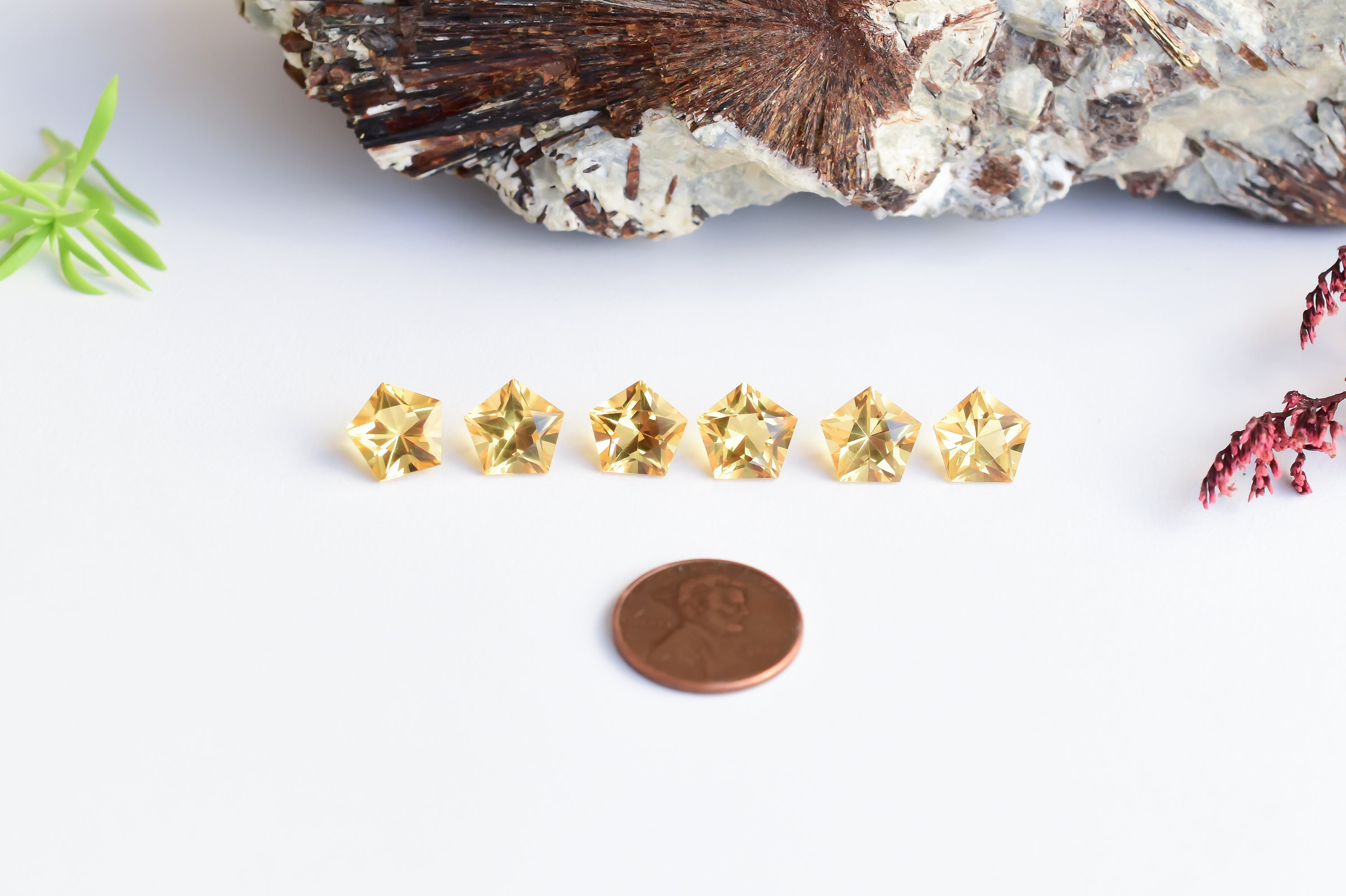Natural Citrine Quartz Pentagon Star Cut Stone Ready to Ship High ...