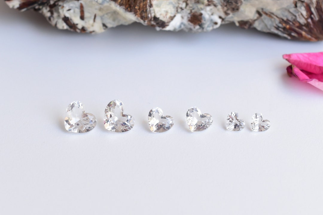 Crystal Faceted Heart Cut Stone | Natural Gemstone Cut | Crystal for ...