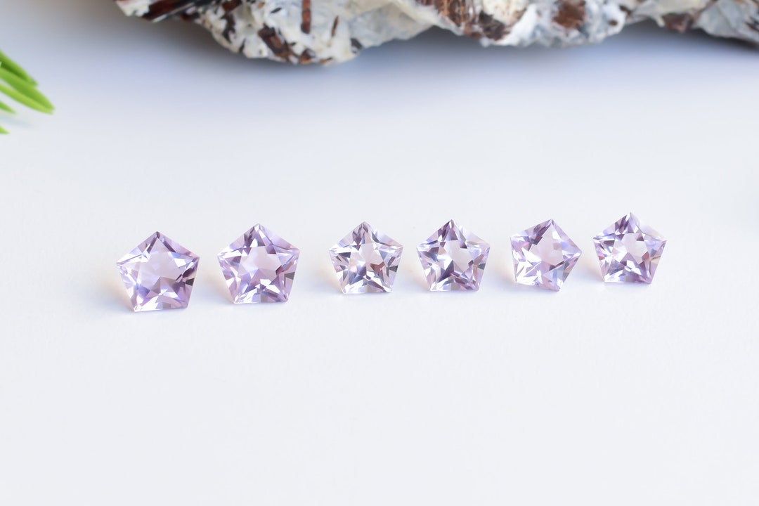 Natural Pink Amethyst Pentagon Star Cut Stone | Ready to Ship | High ...