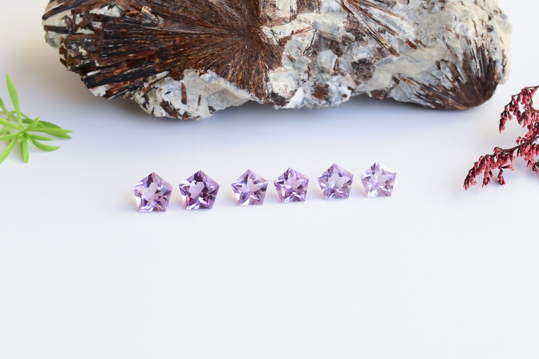 Natural Amethyst Intense Pentagon Star Cut Stone | Ready to Ship | High ...