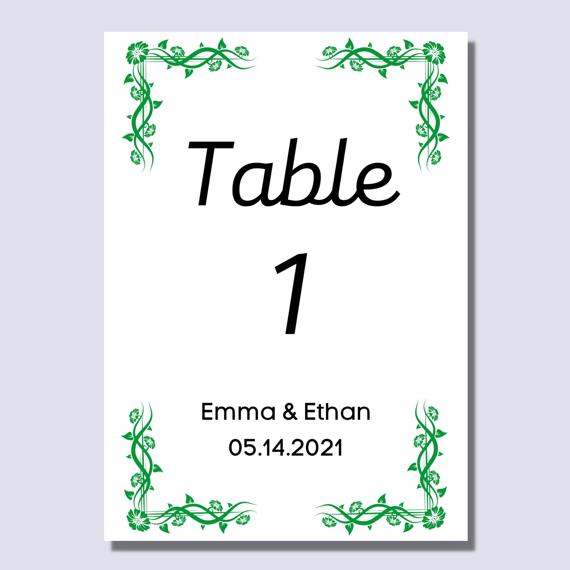 Wedding Table Numbers Printable Table Numbers Templates | Etsy
