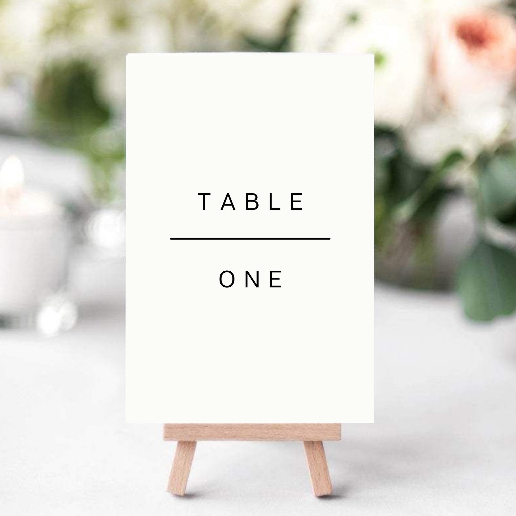 Wedding Table Numbers Printable, Table Numbers Templates, EDITABLE With ...