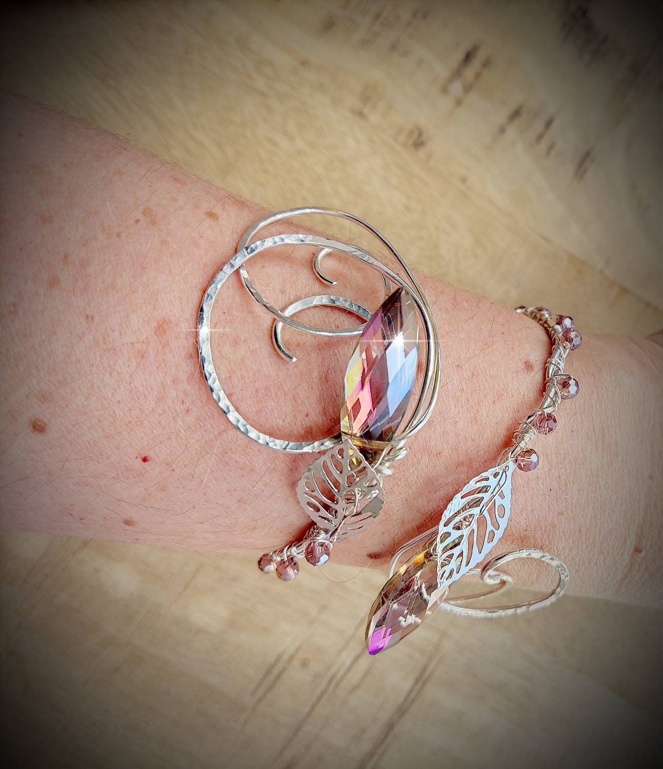 Wire Jewel Swarovski Dragonfly Aquamarine, Swarovski Bracelet, Silver ...