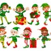 Christmas Elves Cross Stitch Patterns, 8 Elves Printable PDF Patterns ...