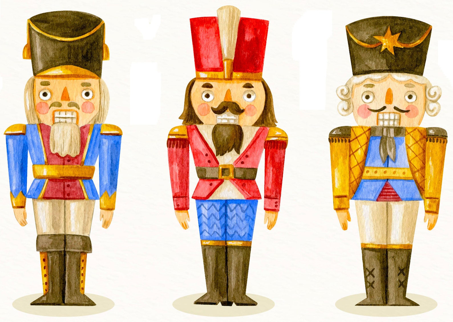 Nutcracker Cross Stitch Patterns, 3 Nutcrackers Christmas Printable PDF ...