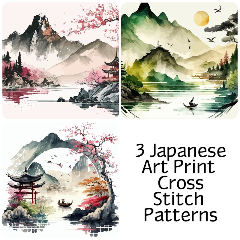 Japanese Cross Stitch - Etsy