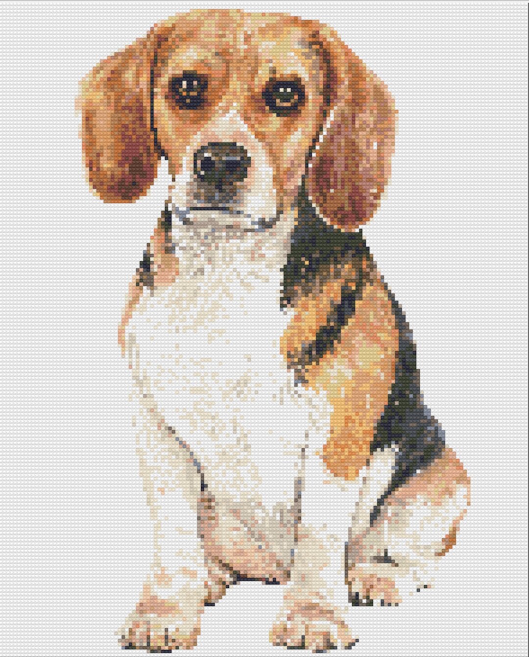 Beagle Dog Cross Stitch Pattern, Printable Dog PDF Pattern, Watercolor ...