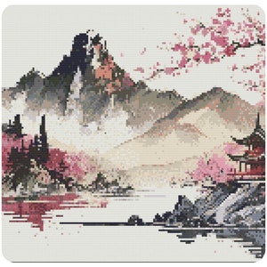 3 Japanese Art Cross Stitch Patterns Japanese Printable PDF - Etsy